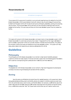 Threat Detection Case Study - Concept Design Caprice Distefano Student ...