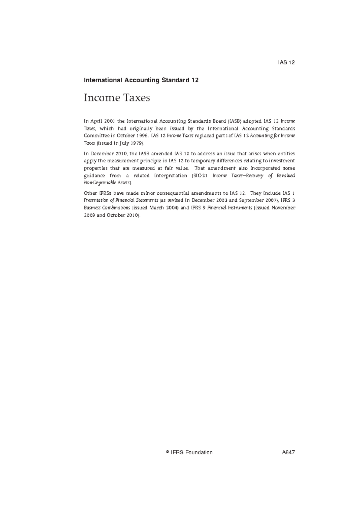 Ias 12 - Relates to IAS 12 - International Accounting Standard 12 ...