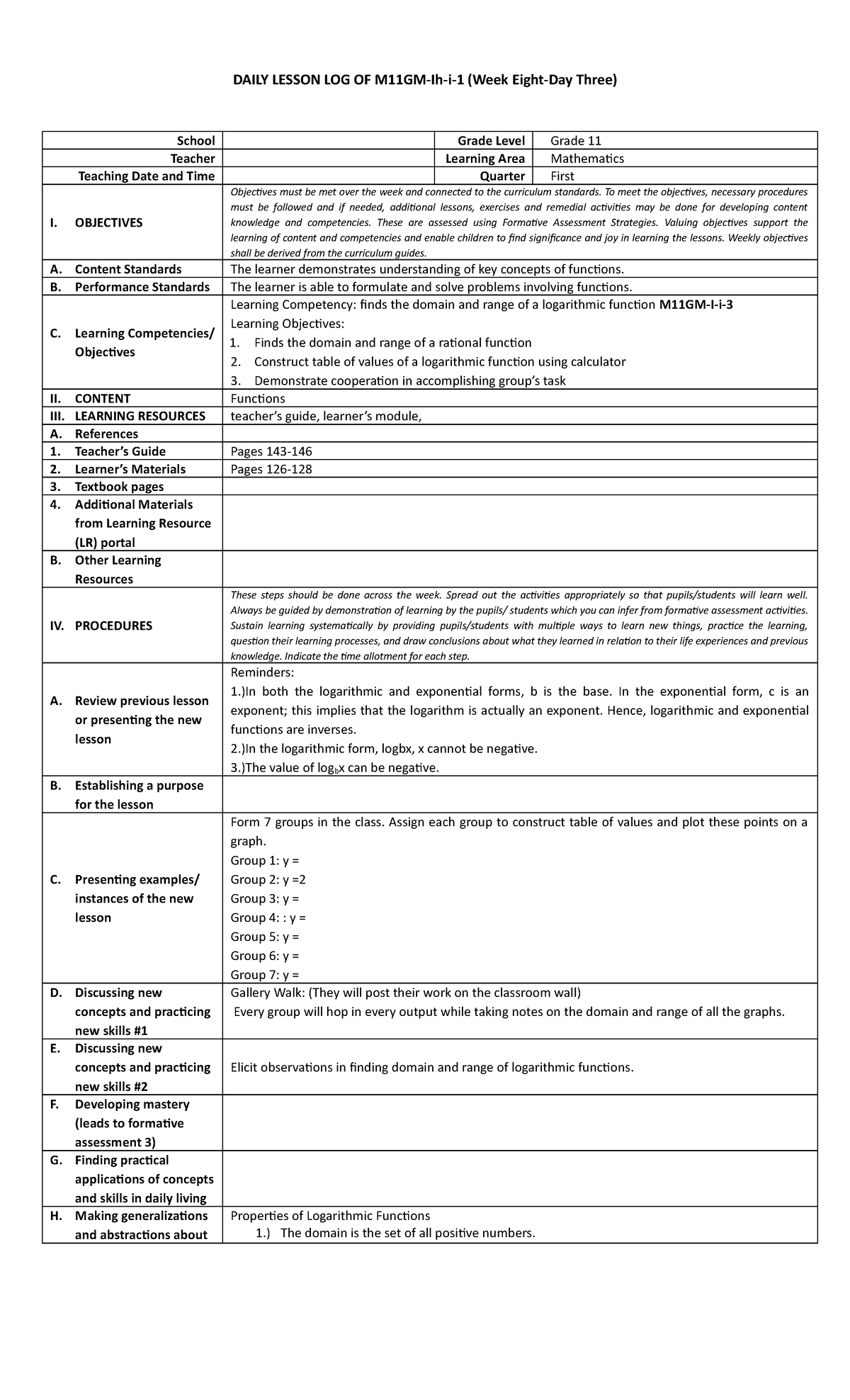 GM I-35 - It's just a lecture note - DAILY LESSON LOG OF M11GM-Ih-i-1 ...
