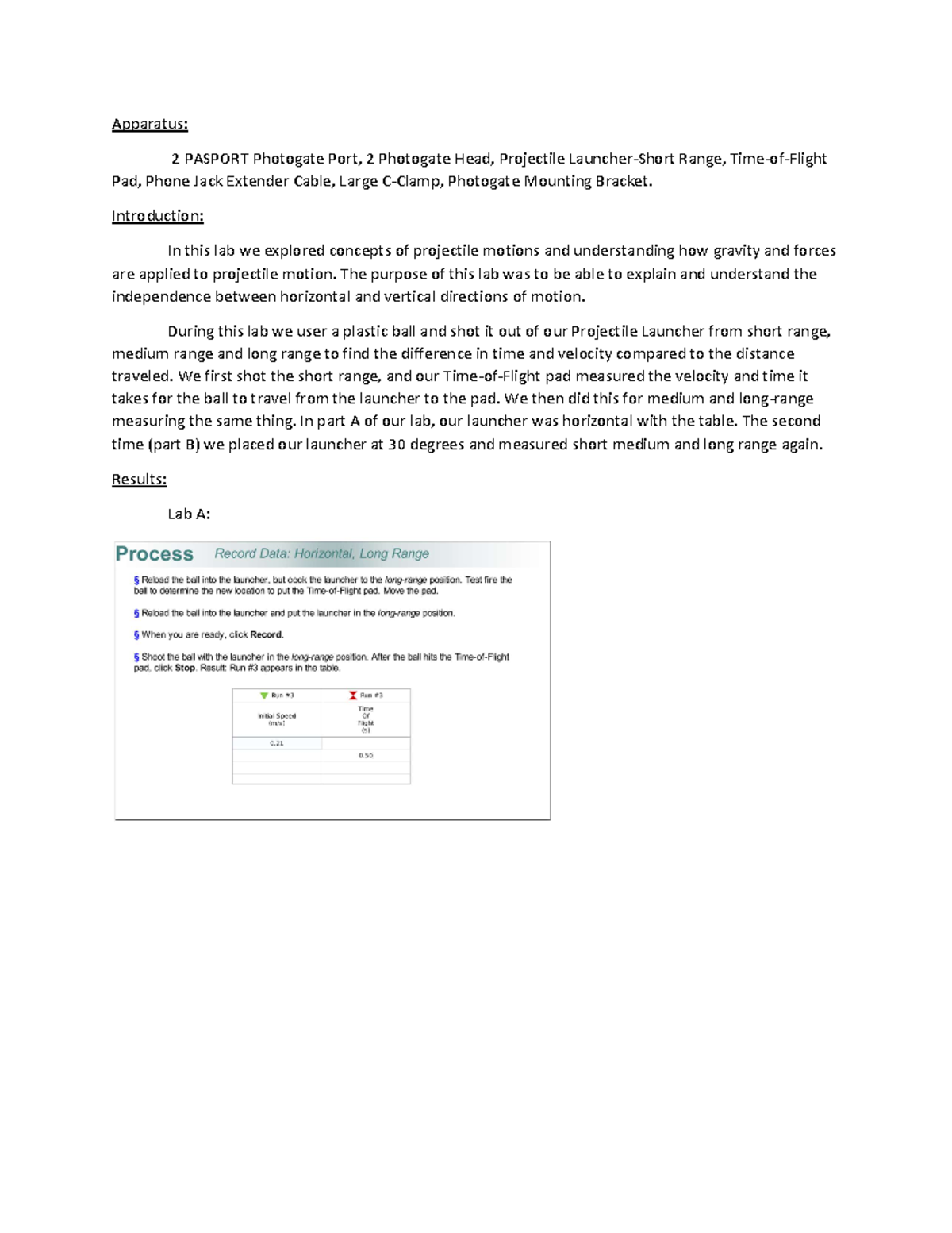 Physics Lab 5 - Apparatus: 2 PASPORT Photogate Port, 2 Photogate Head ...