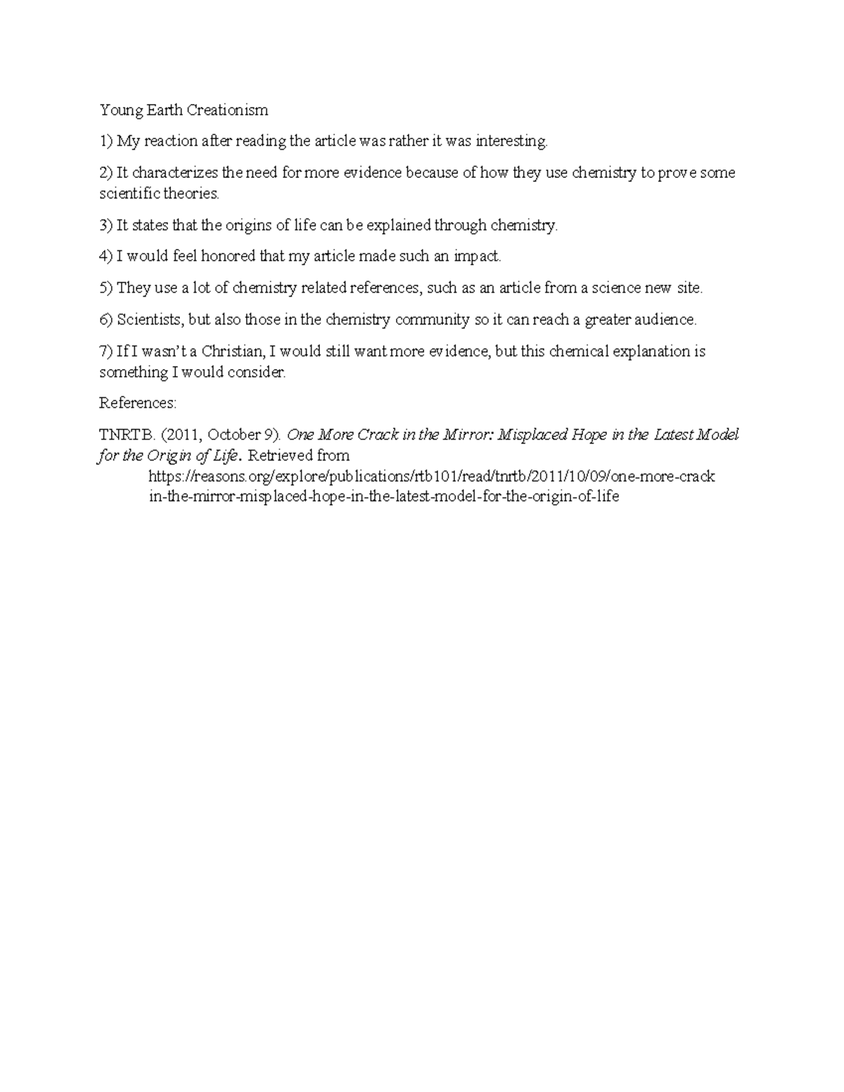 Part 1 - Lab about the galaxies - Young Earth Creationism My reaction ...