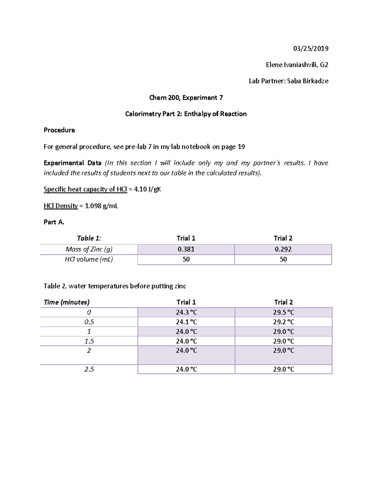 Experiment 7 report - Chem-200 - Warning: TT: undefined function: 32 - Studocu