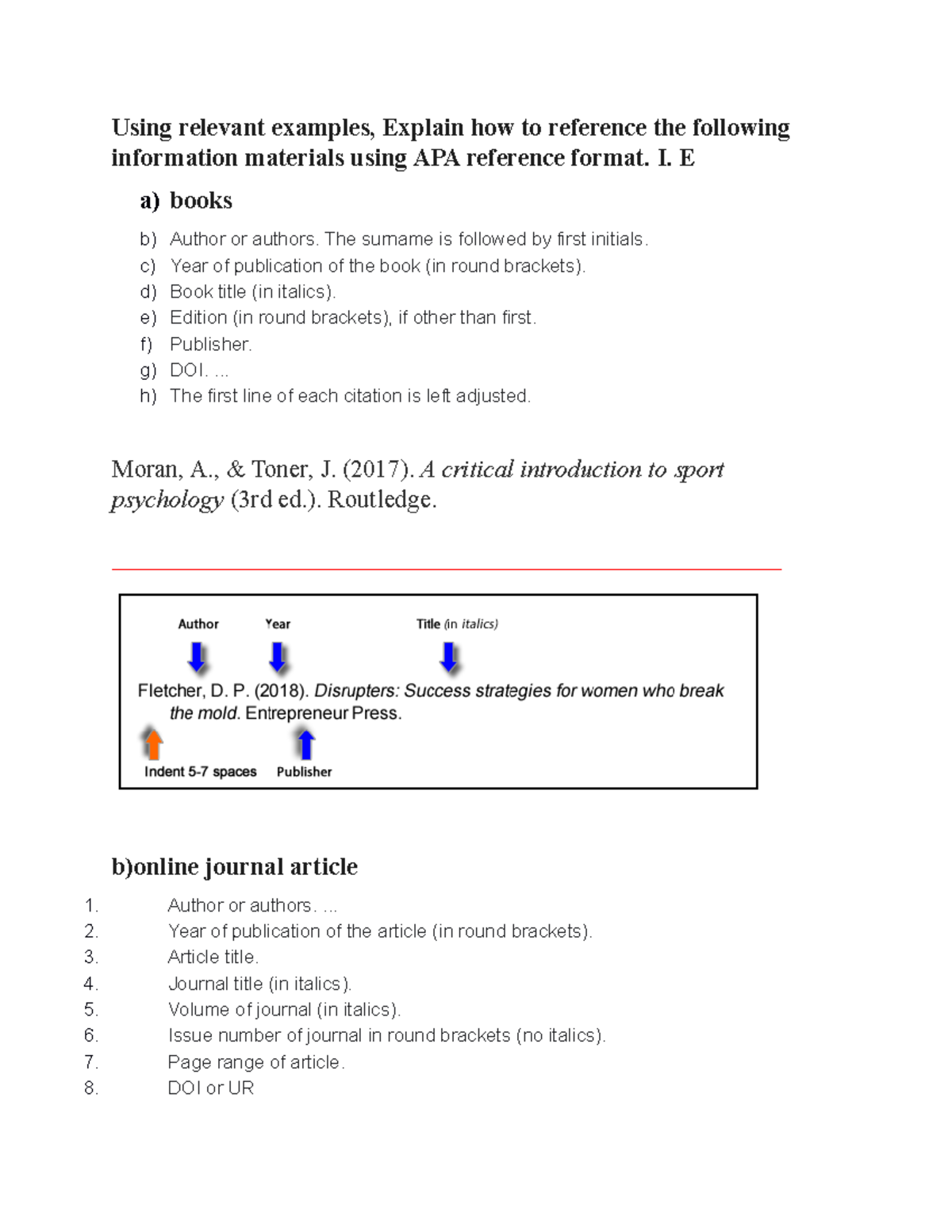 HOW TO Reference - Using relevant examples, Explain how to reference ...