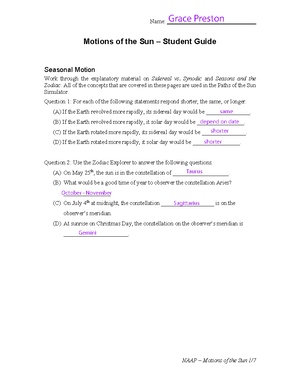 lab 6 moon phases student guide answer key intro to astronomy103 - Name ...