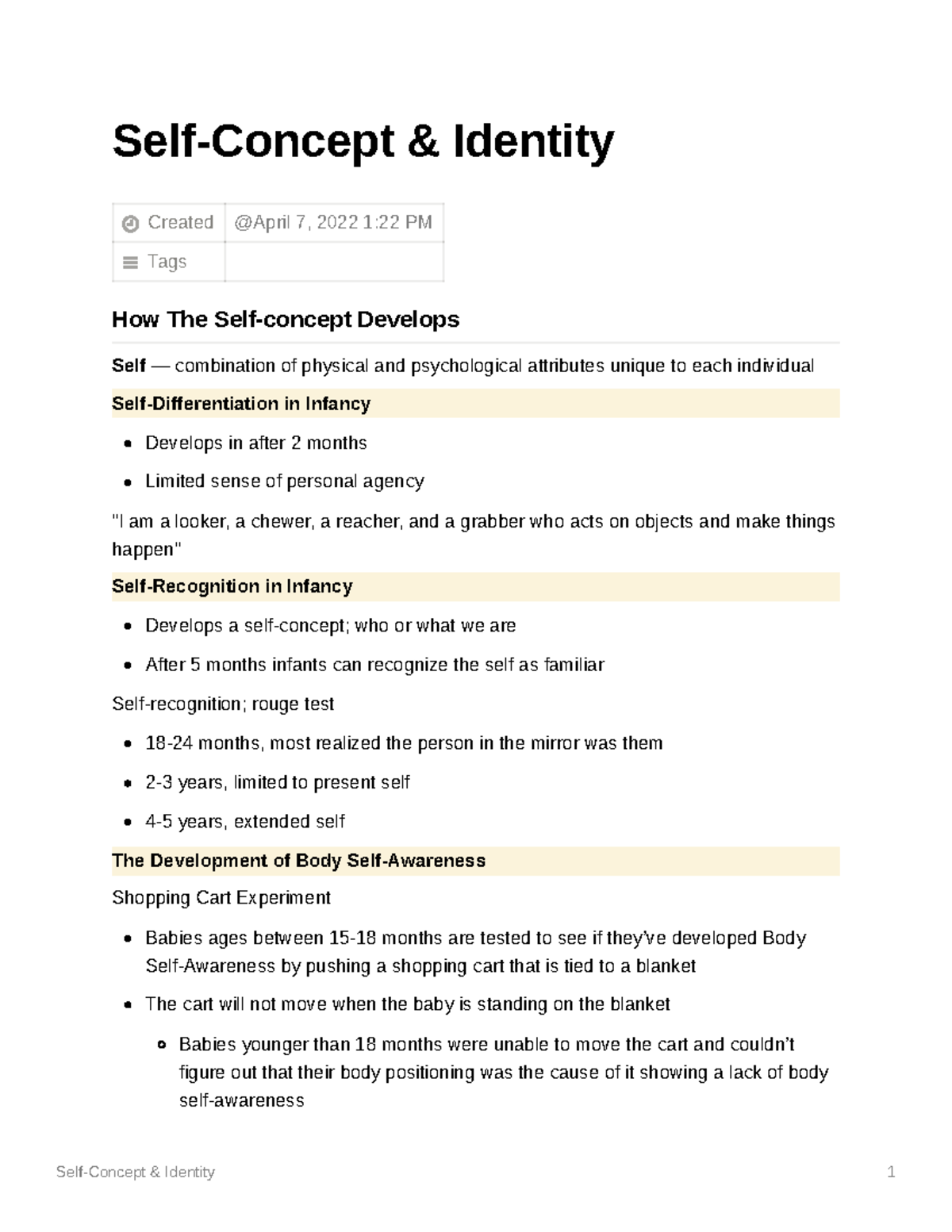 Self-Concept Identity - Self-Concept & Identity Created Tags How The ...