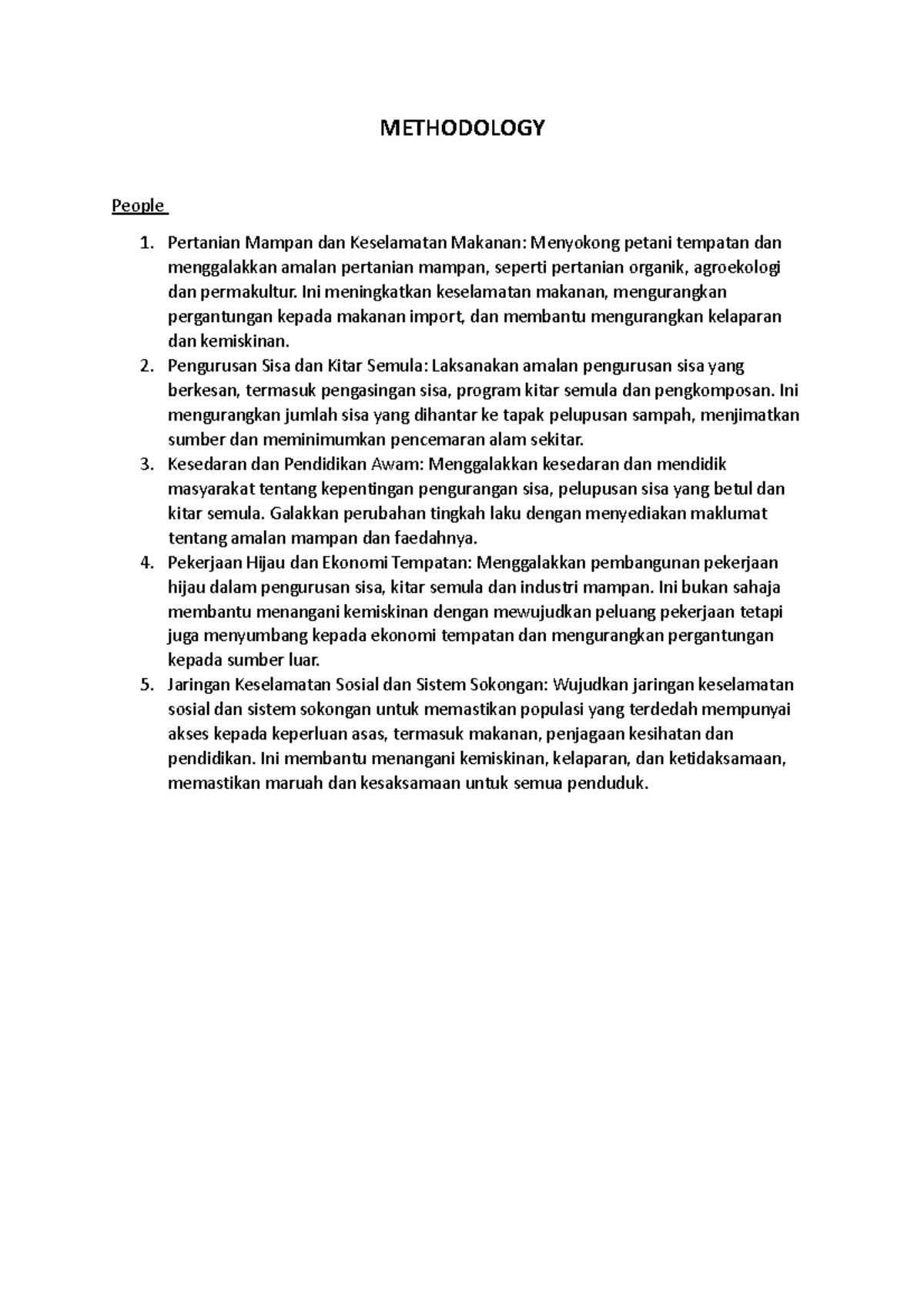 Methodology - please give me this document - METHODOLOGY People ...