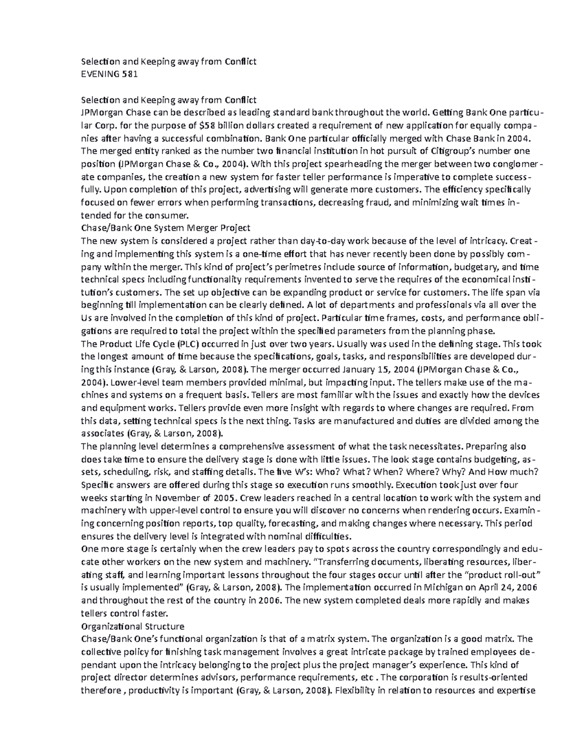 PM 581 Diversity and Avoiding Conflict 1 - Selection and Keeping away ...