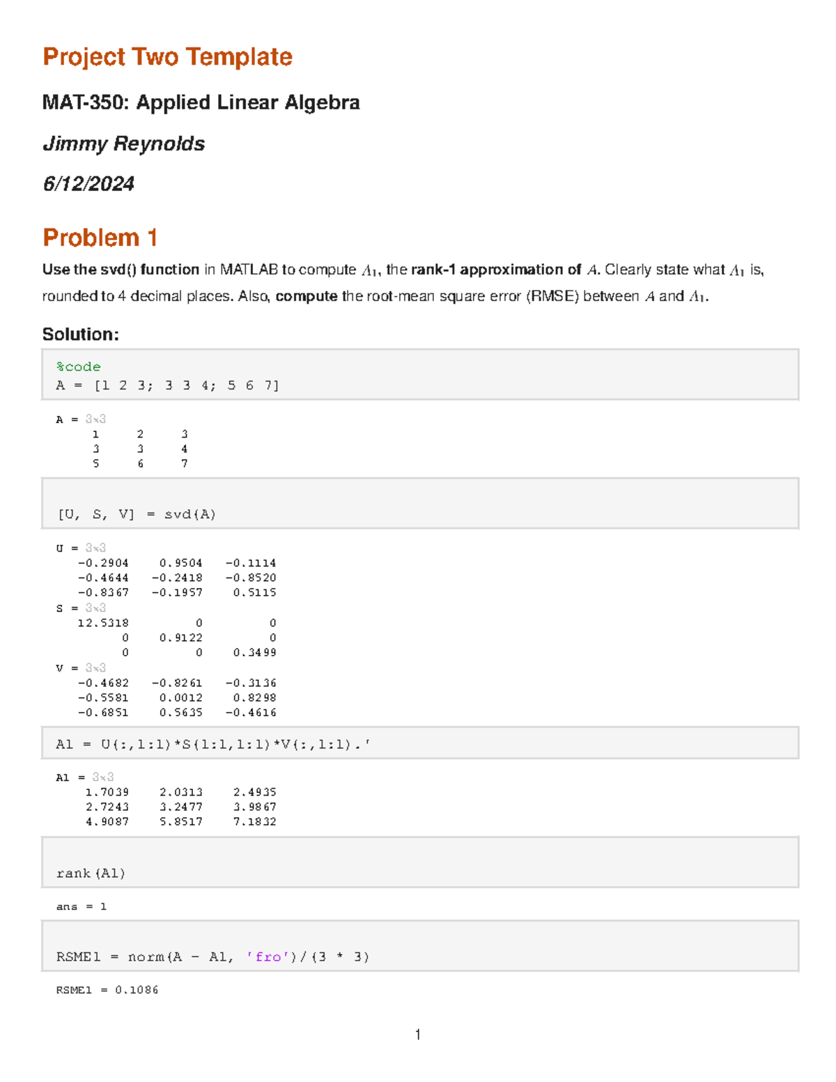 Project Two Matrix - Profile of the mya[[ - Project Two Template MAT ...