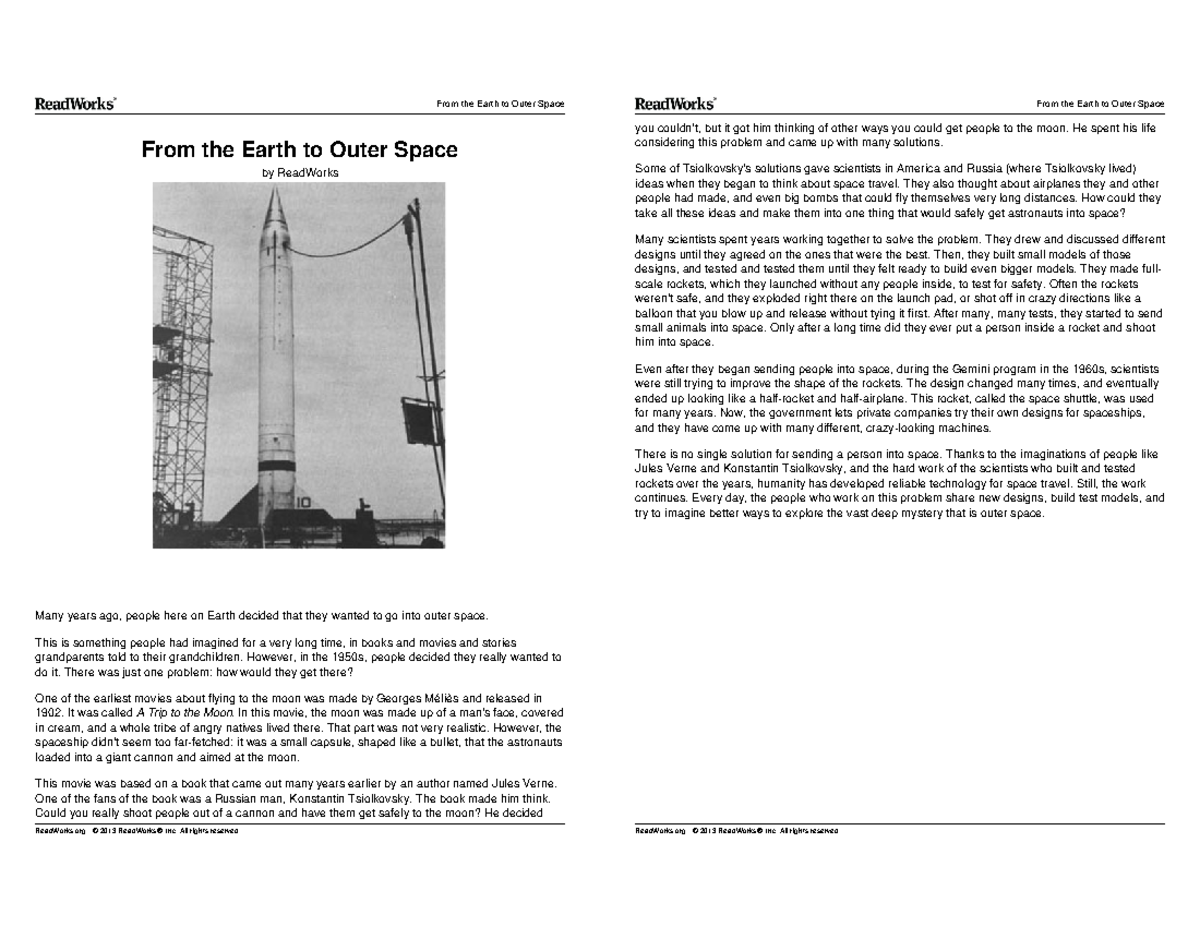 Daily grade from earth to outer space-space for friday-submission ...