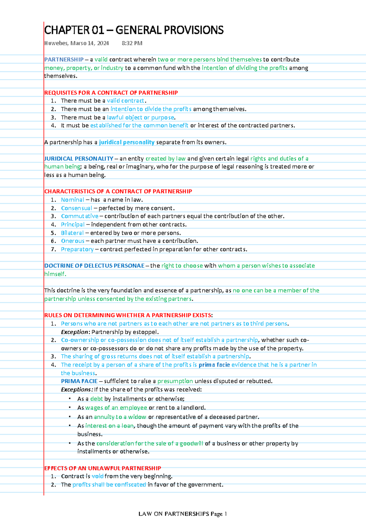 General Provisions on Law on Partnerships - PARTNERSHIP – a valid ...