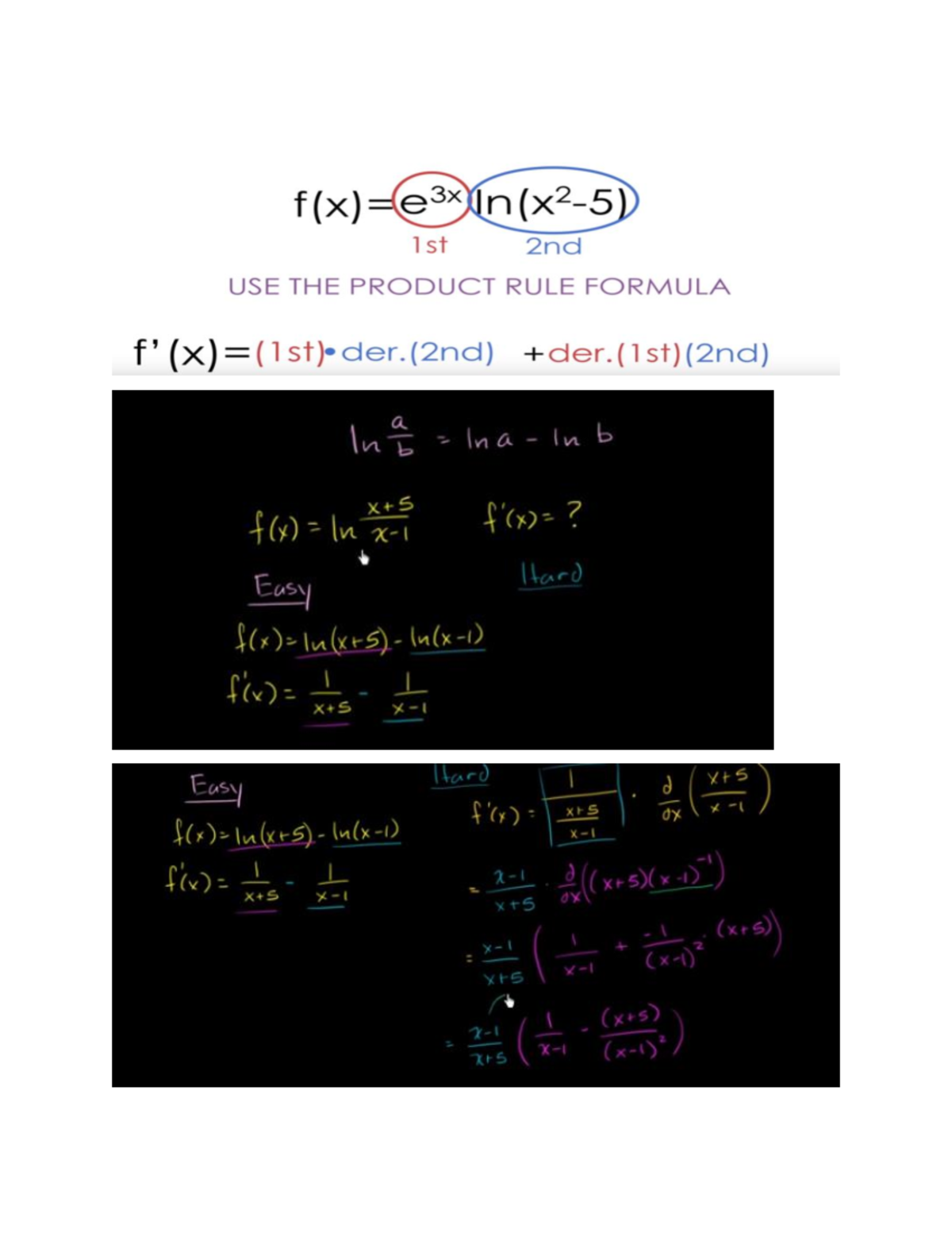 Personal Notes - Derivatives of logs - DSC1520 - Warning: TT: undefined ...