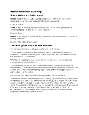 International Relations Notes 2 - International Relations Notes ...