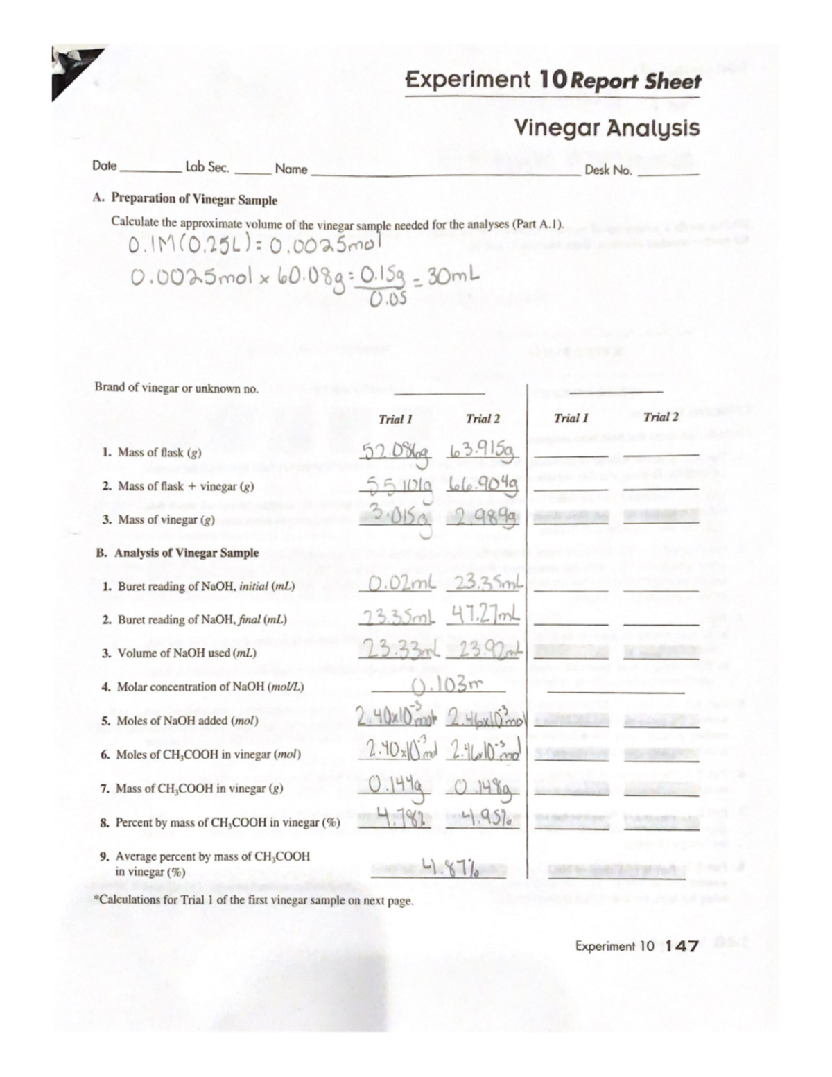 Experiment 10 Report Sheet - MBIO 101 - Studocu