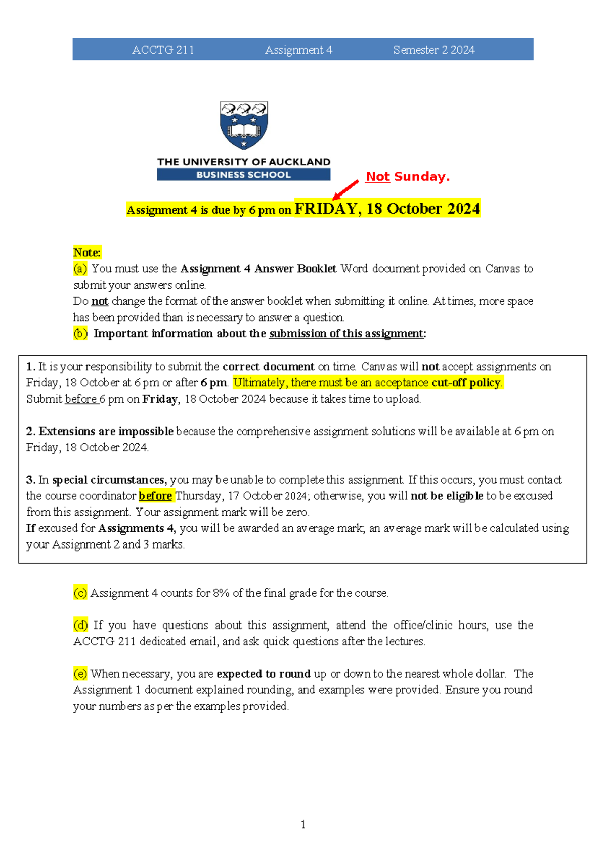 Assignment 4 - retews - Not Sunday. Assignment 4 is due by 6 pm on ...