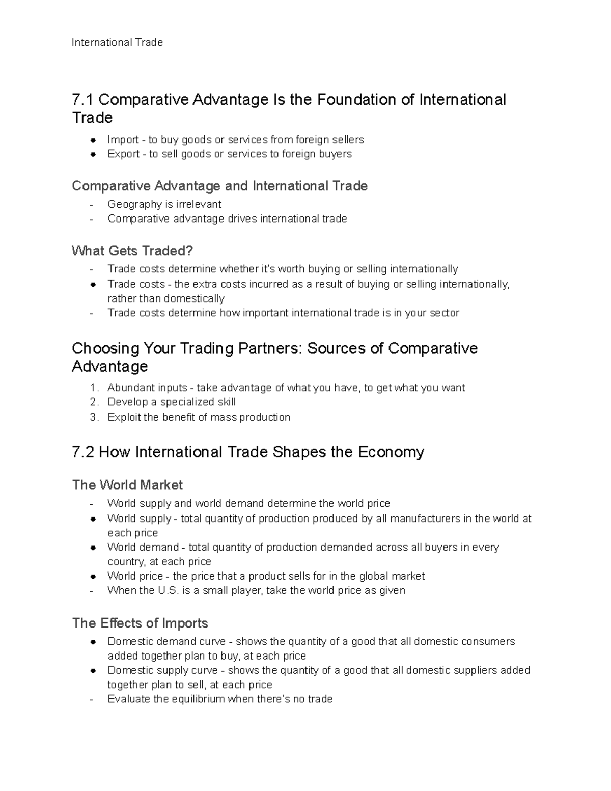 Macmillan Learning #7 - Textbook Notes - International Trade 7 ...