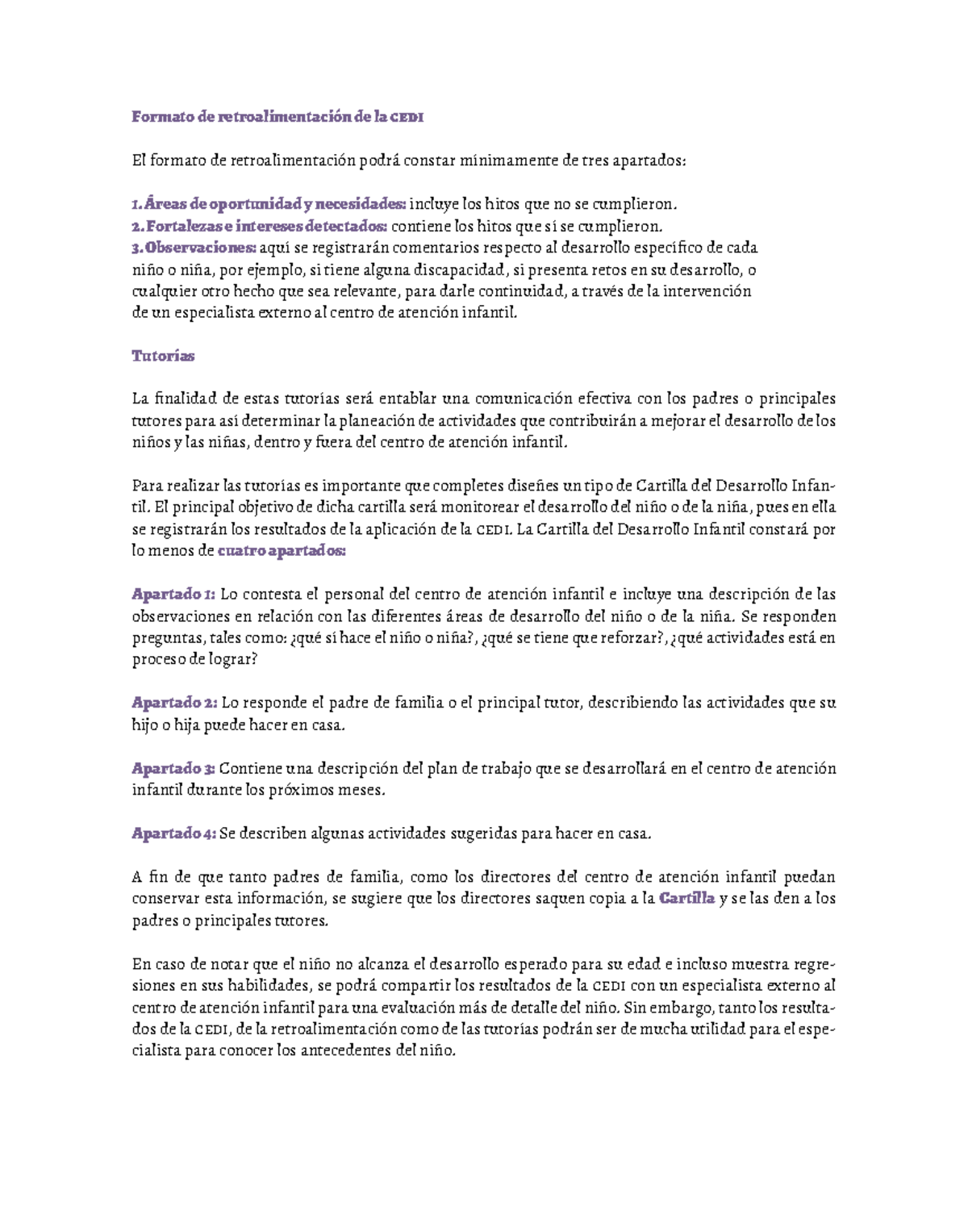 Curso Inclusivo 2020-Modulo 4 Formato de retroalimentacion de la CEDI ...