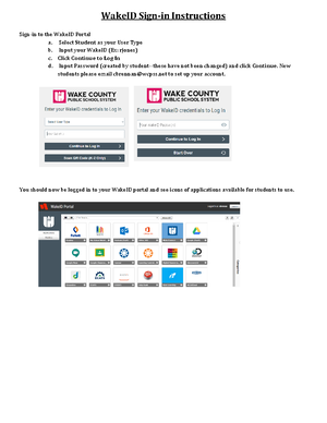 Wake ID Portal Login Instructions - WCPSS WakeID Portal: Student Login ...