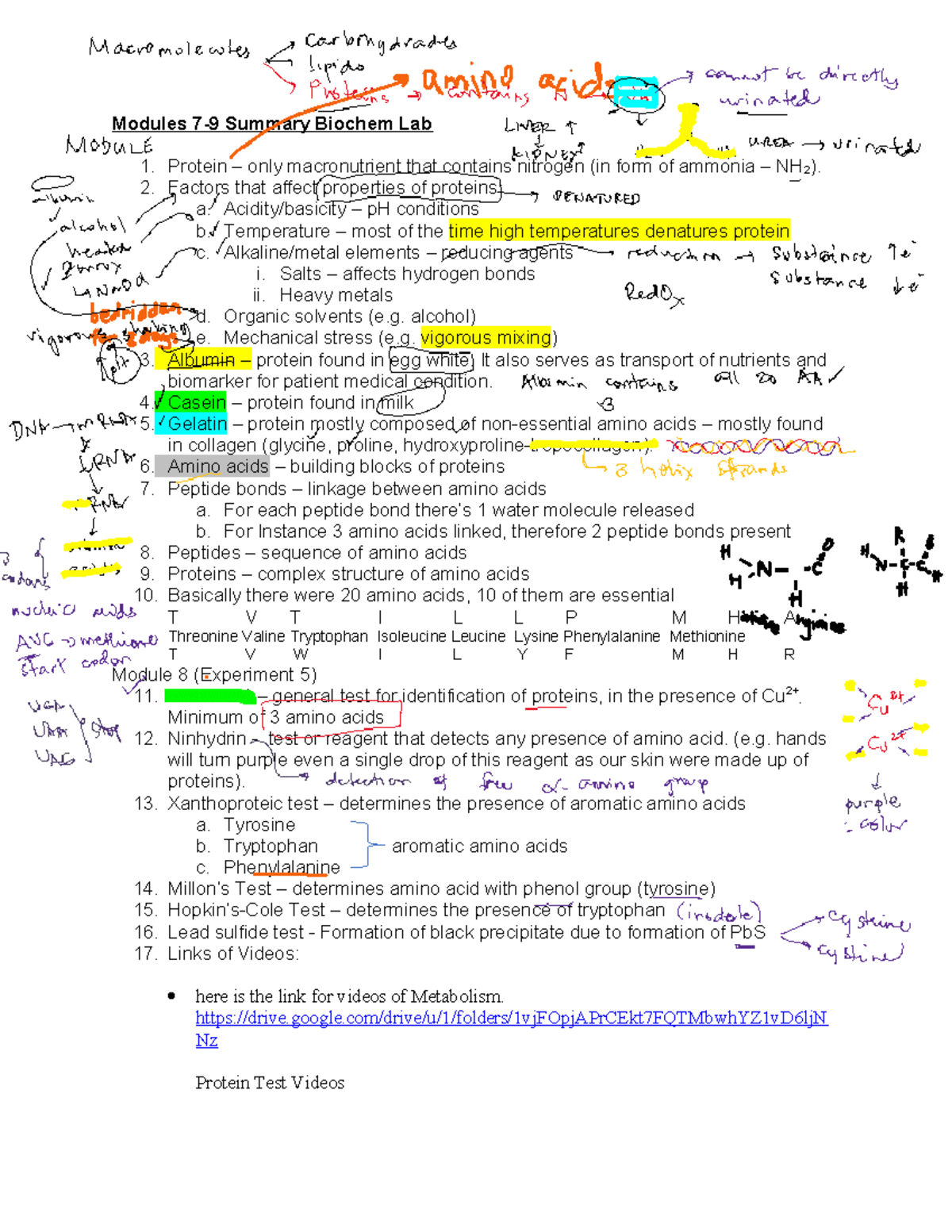 Modules-7-9-Summary-Biochem-Lab - Modules 7-9 Summary Biochem Lab 1 ...