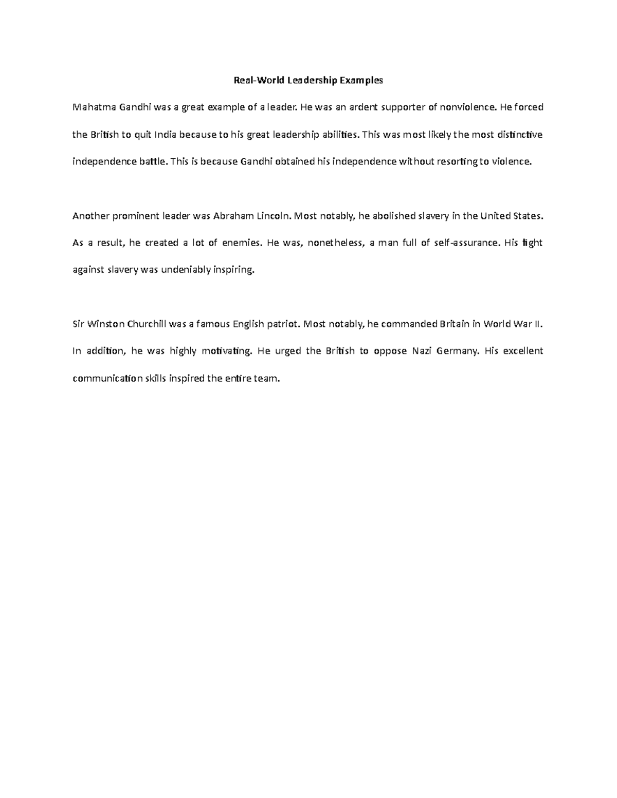 Good Leadership Qualities extra - Real-World Leadership Examples ...