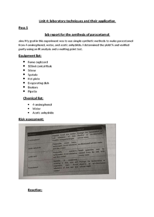 Risk Assessment Example - RISK ASSESSMENT Required practical 5: Khadija ...