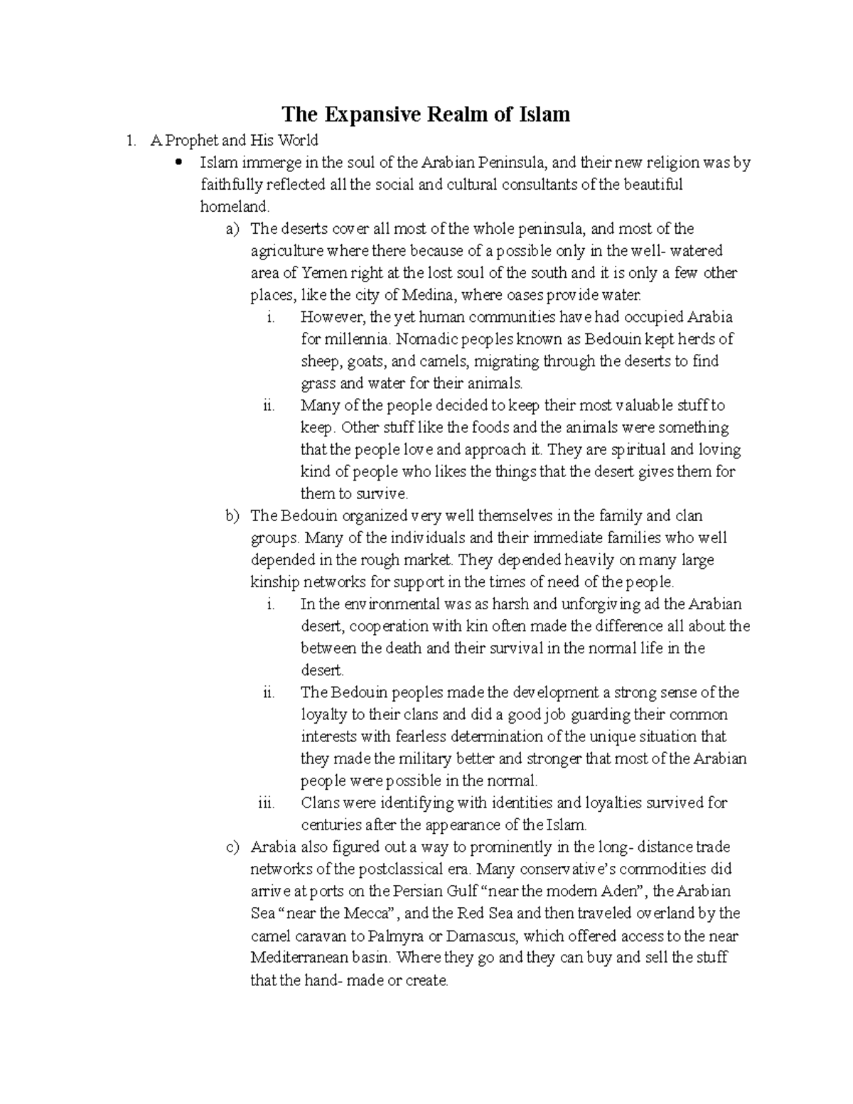 The Expansive Realm of Islam - A Prophet and His World Islam immerge in ...