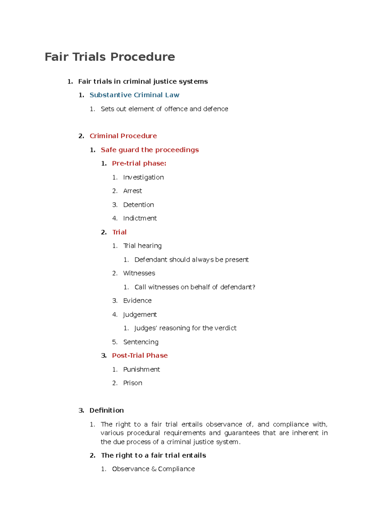 Fair Trials Procedure - Fair trials in criminal justice systems 1 ...