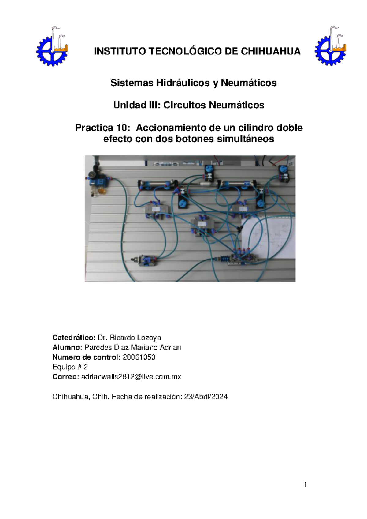 Practica 10 hidraulica y neumatica - Unidad III: Circuitos Neumáticos Practica 10 ...