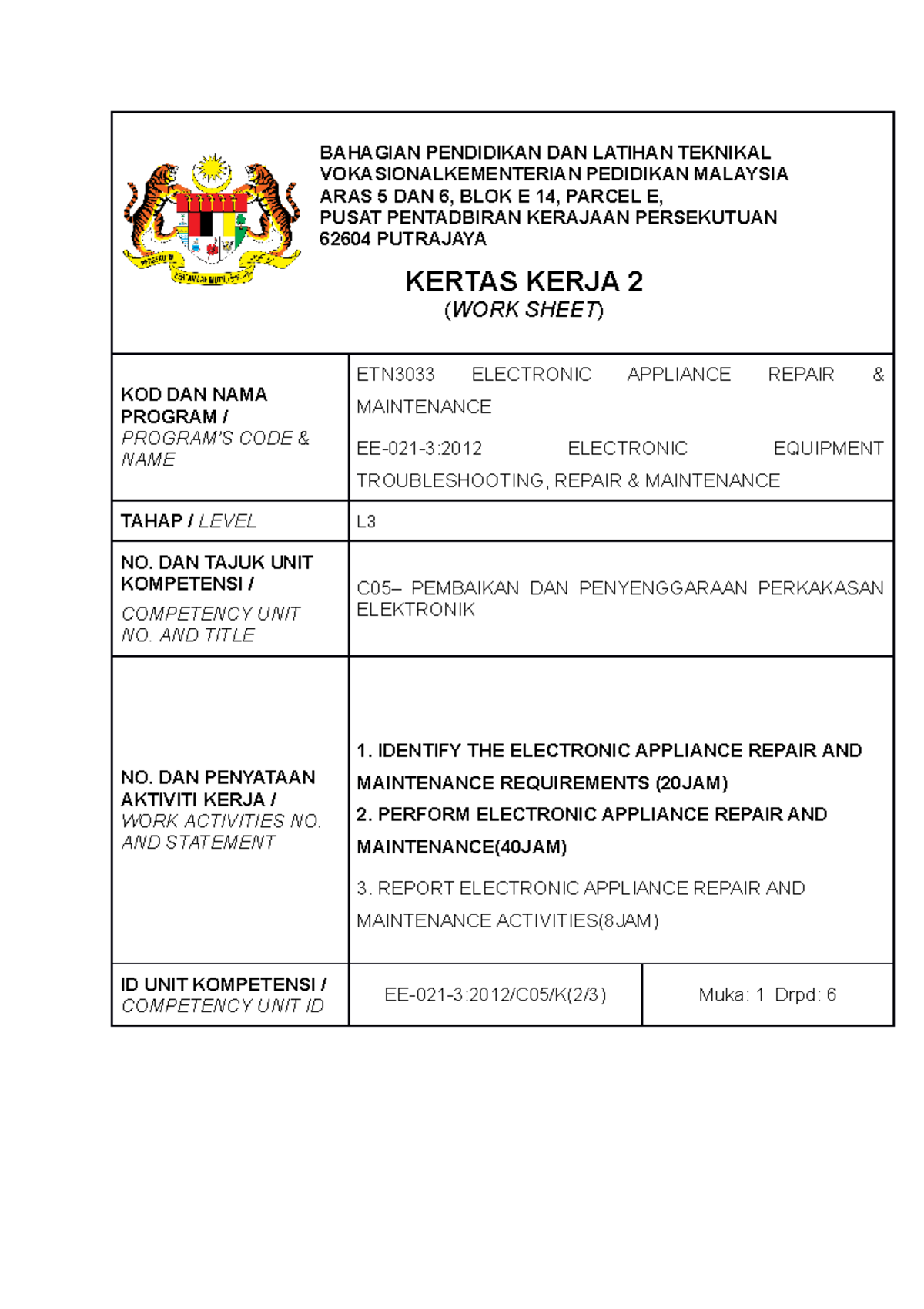 L3CU5 KK2 copy - entah - KOD DAN NAMA PROGRAM / PROGRAM’S CODE & NAME ...