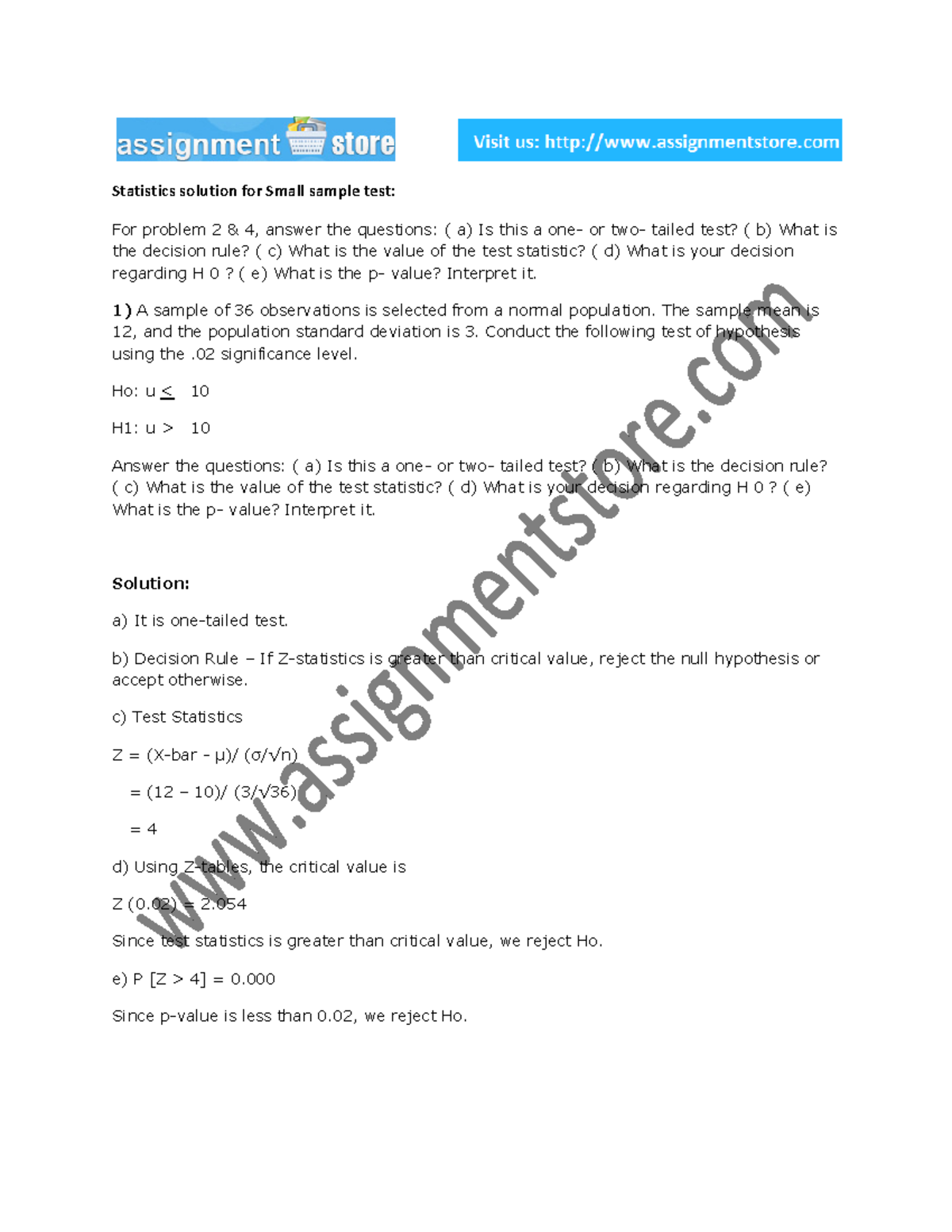 Pdfcookie - probability - Statistics solution for Small sample test ...