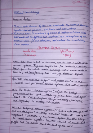 Unit 4 Bio - Unit 4 - Session 1 SLO 1: Basics of Neurons Basics of ...