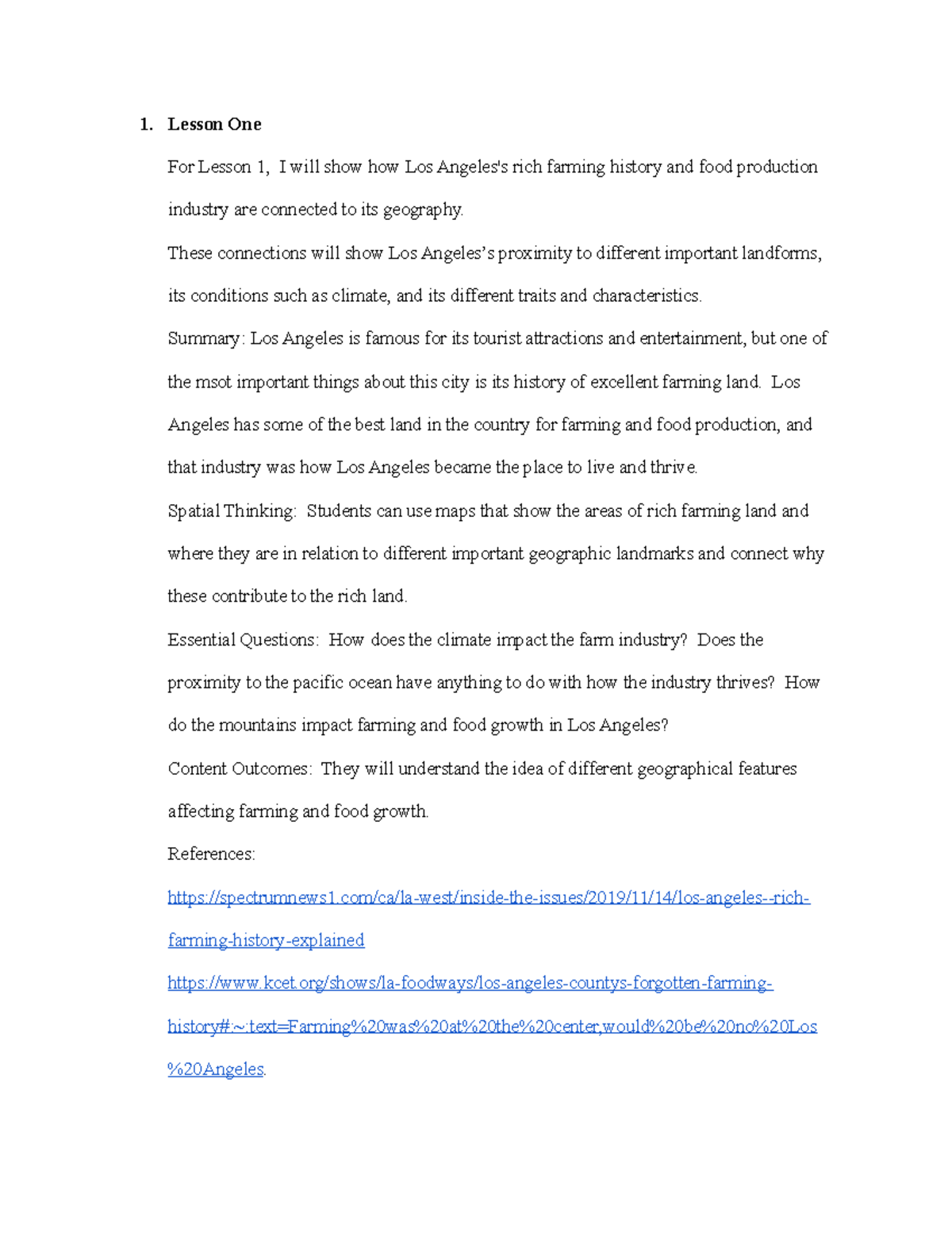 Gass-Full Lesson Plan Draft Assignment 6 - Lesson One For Lesson 1, I ...