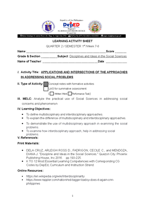 Mapeh 10-Q2-LAS Thematic-Output - LEARNING ACTIVITY SHEET QUARTER 2 ...