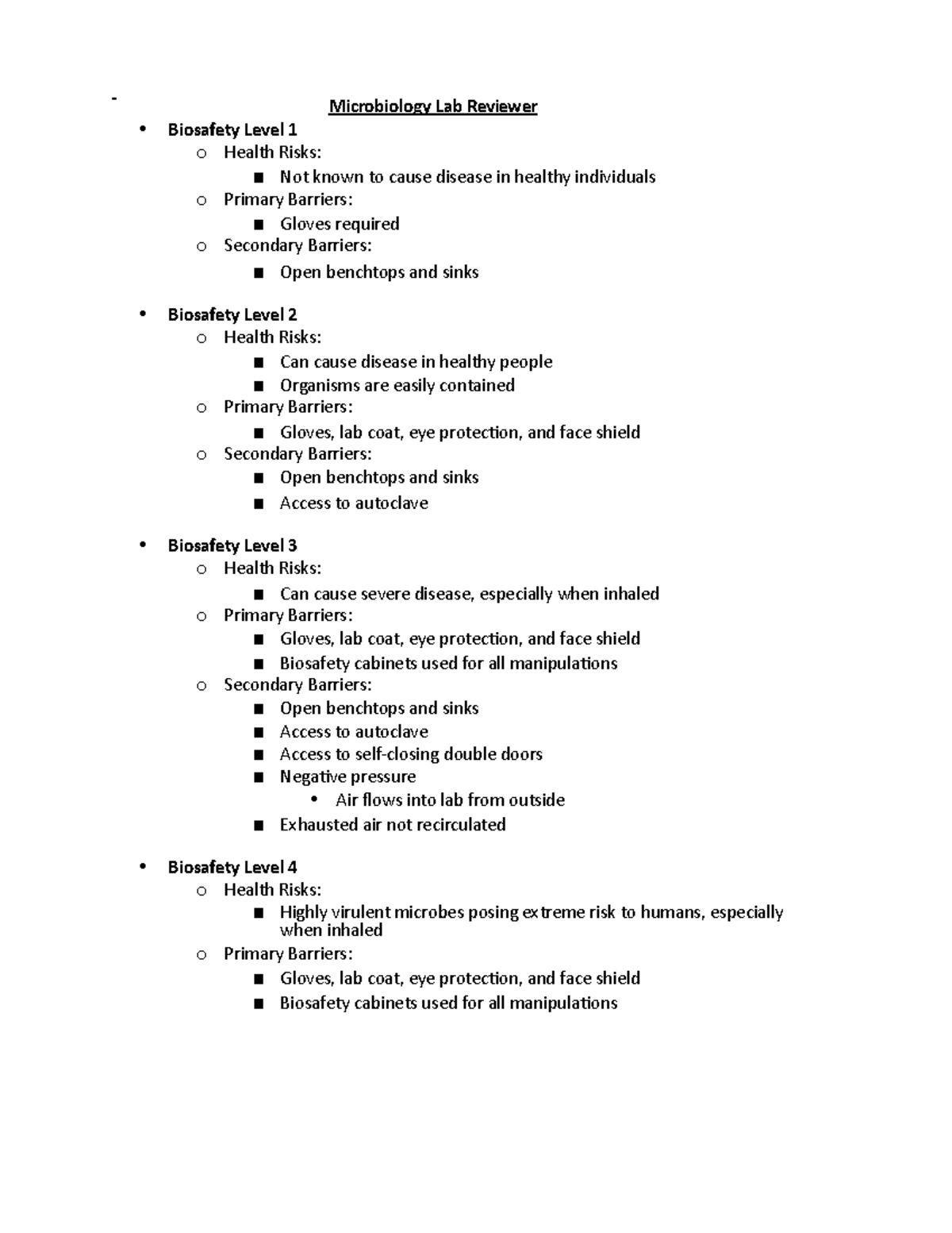 Microbiology Lab Reviewer 2 - Advanced Microbiology - Studocu