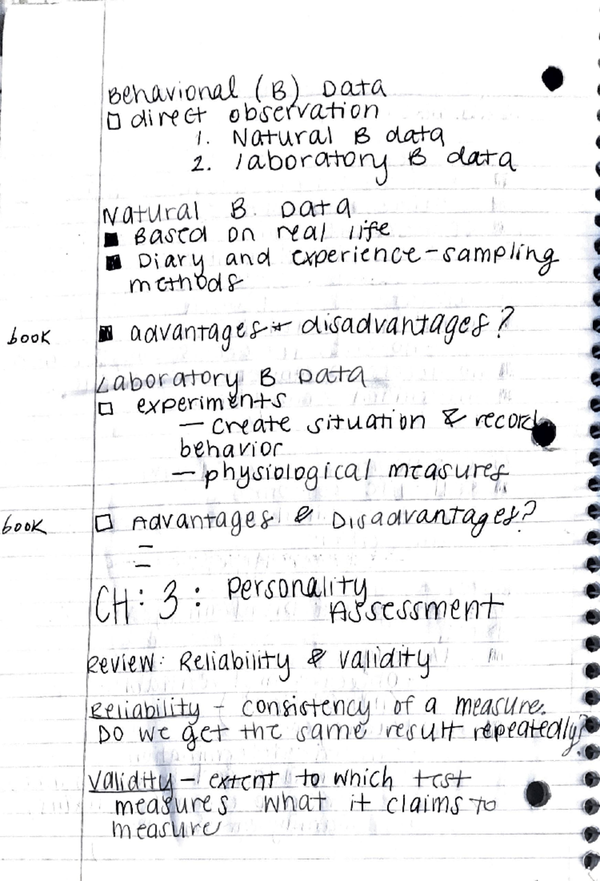 Personality assessment - PSYC425 - Studocu