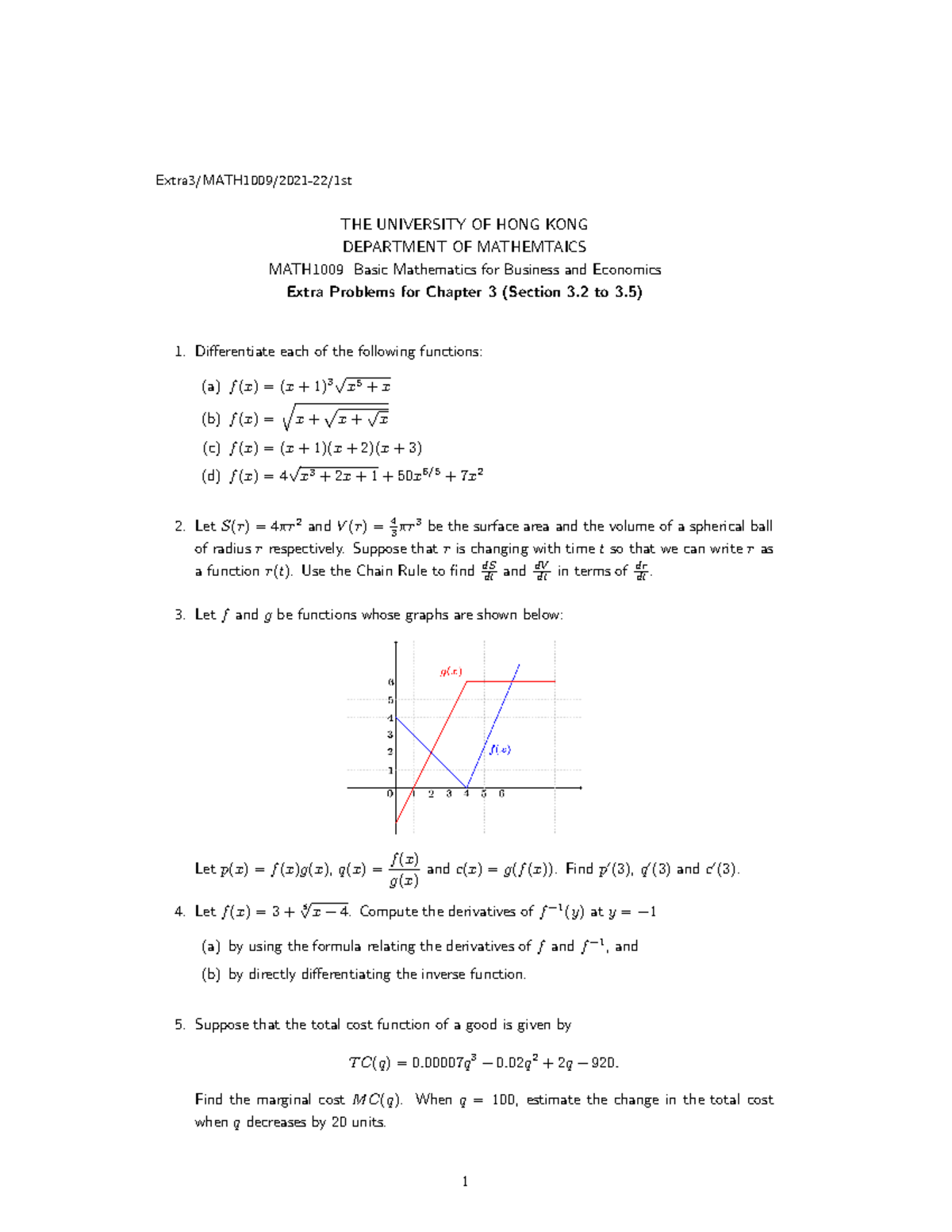 Extra Problems Ch3 1009 21-22 First 3 - Extra3/MATH1009/2021-22/1st THE ...