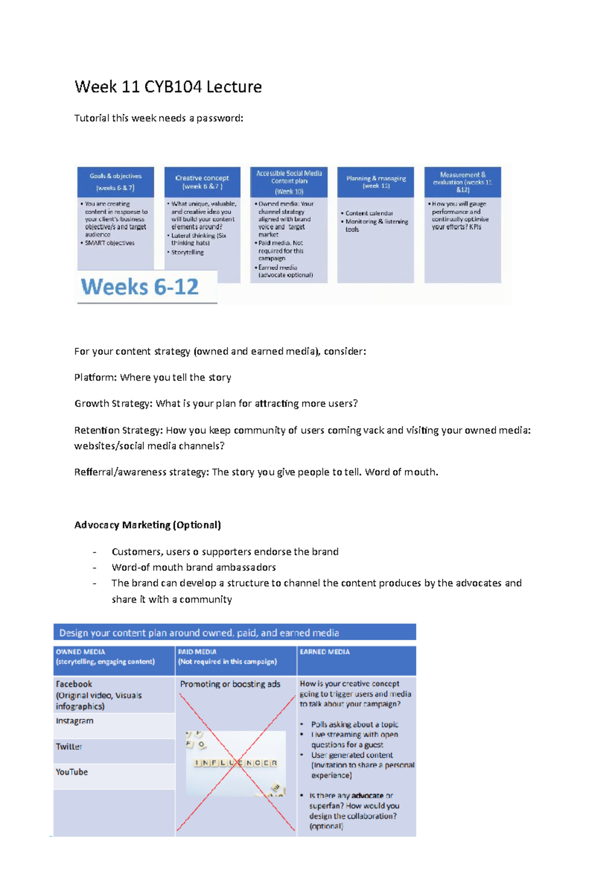 Week 11 CYB104 Lectur 1 - Week 11 CYB104 Lecture Tutorial this week ...