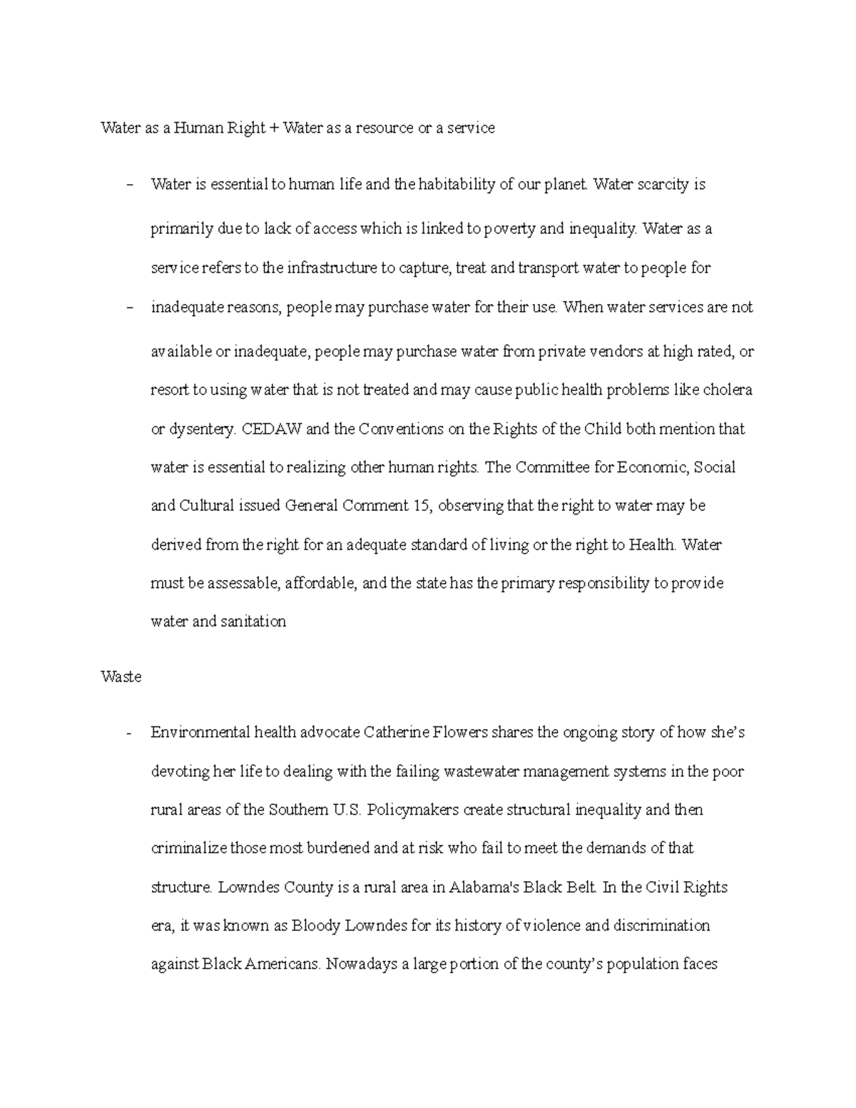 PLS 105 Introduction to Human Rights Notes for Final Exam Part 6 ...