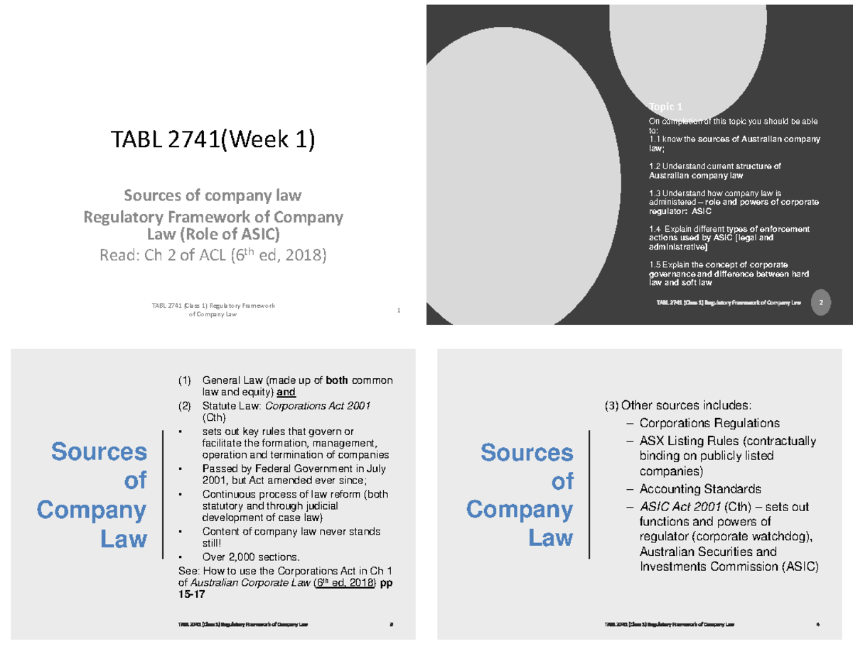 TABL 2741(Week 1) - Tutorial Notes - Warning: TT: undefined function ...