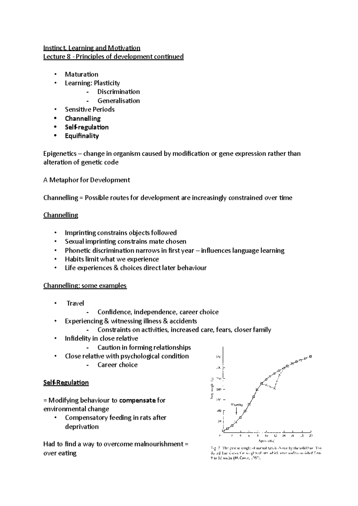 Instinct, Learning & Motivation L8 - Principles of development ...