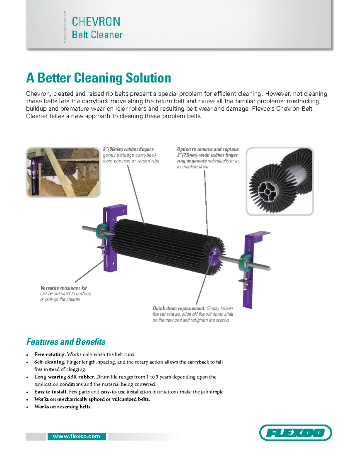 Chevron Cleaner - Example of Machine3 - flexco.comwww.flexco Features ...