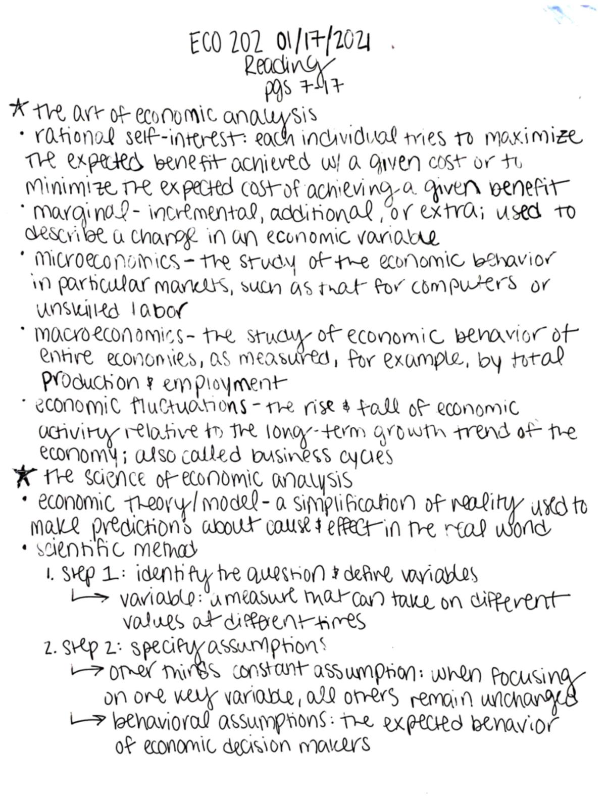 Chapter 1 pgs 7-17 - ECO 202 01/17/ Reading pgs 797 the art of economic ...