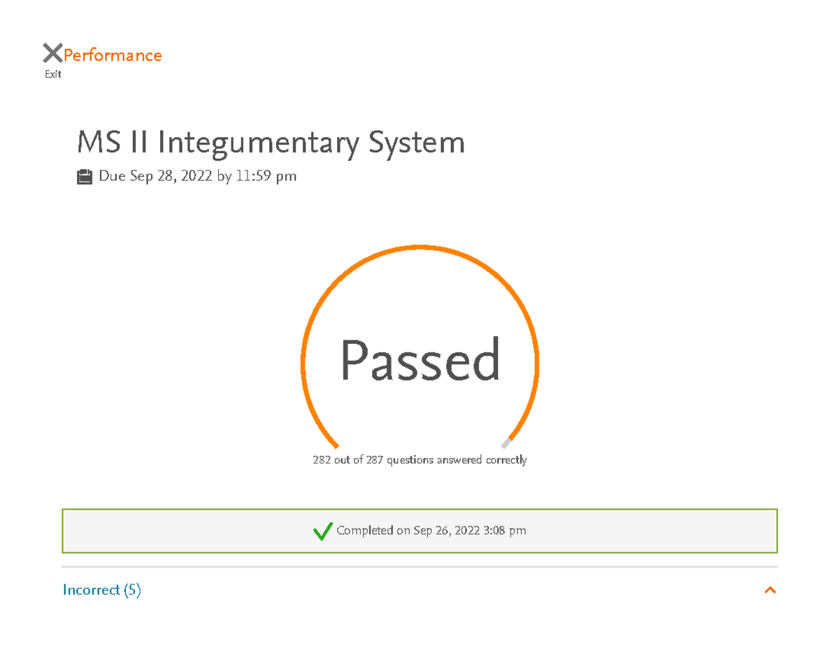 MS II Integumentary System - Exit Performance MS II Integumentary ...