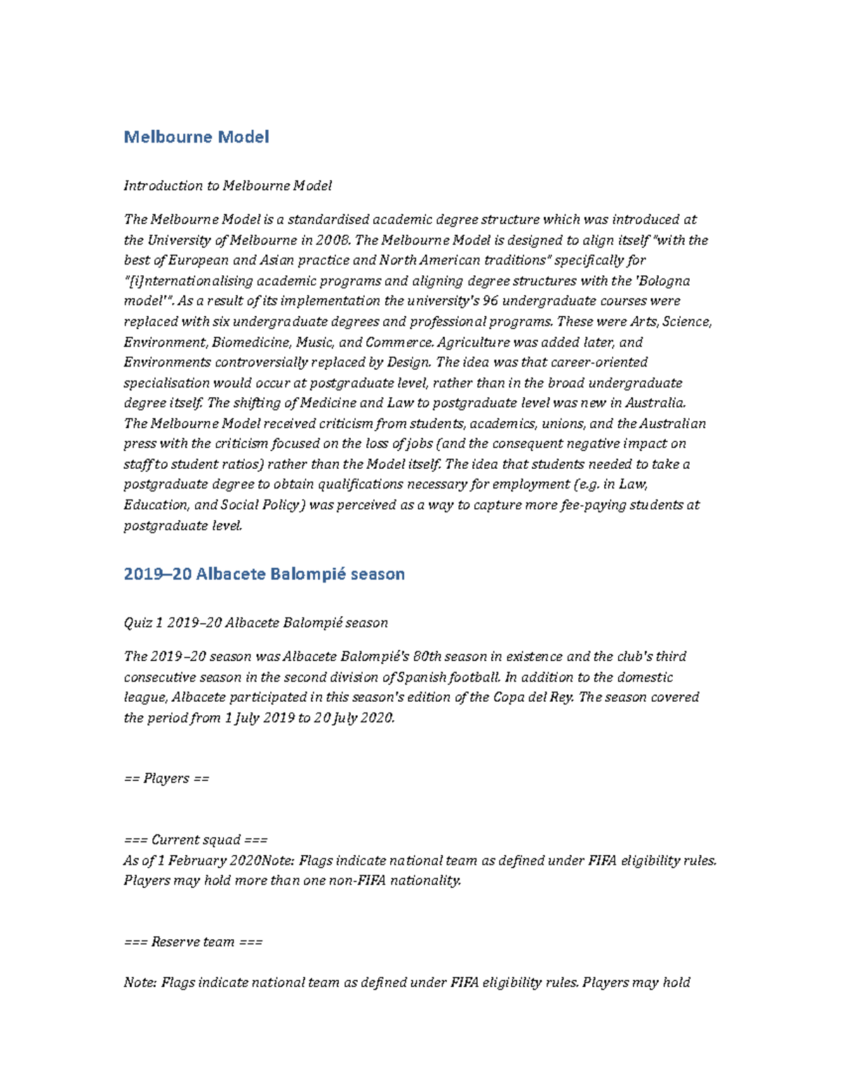 POLS157 Assignment Melbourne Model - Melbourne Model Introduction to ...