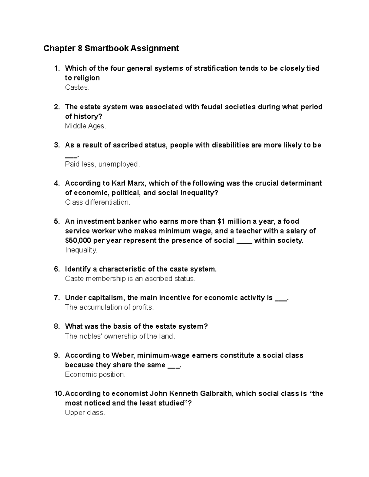 SOC 100-702 Chapter 8 - Chapter 8 Smartbook Assignment Which of the ...