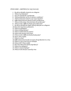 Study Guide FOR Chapter 9 - STUDY GUIDE FOR CHAPTER 9 (9; 9 – 9 ...