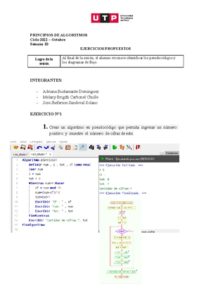 S04. Principios de Algoritmos - PRINCIPIOS DE ALGORITMOS Ciclo 2022 – Setiembre Semana 4 ...