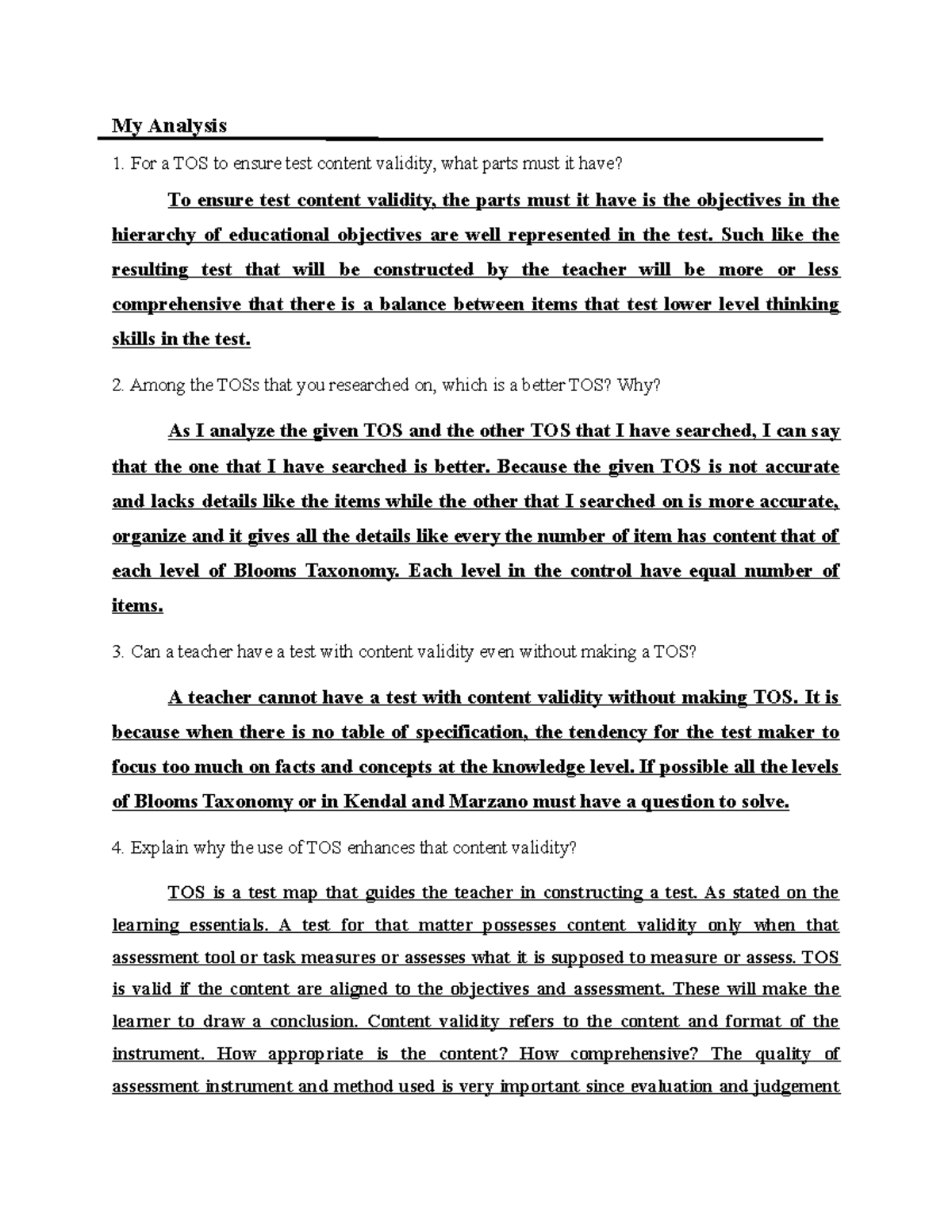 FS 5 episode 5 - ok thank you - My Analysis For a TOS to ensure test ...