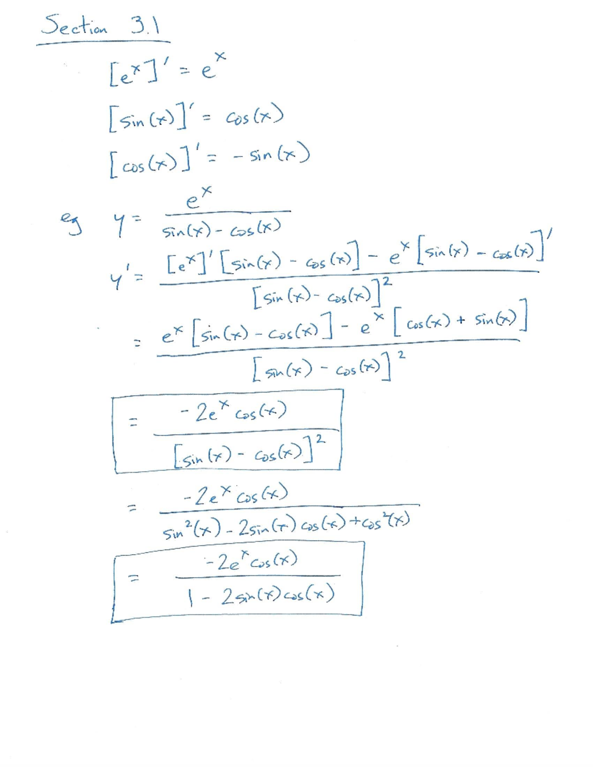 Lecture 22 - Section 3 e X cos(x) ex eg cos(x) 72 et cas(x) ex ex cos(x ...