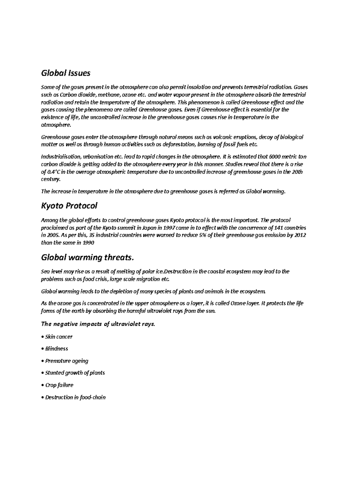 Global Issues. Global lssues and its After Effects - Global Issues Some ...