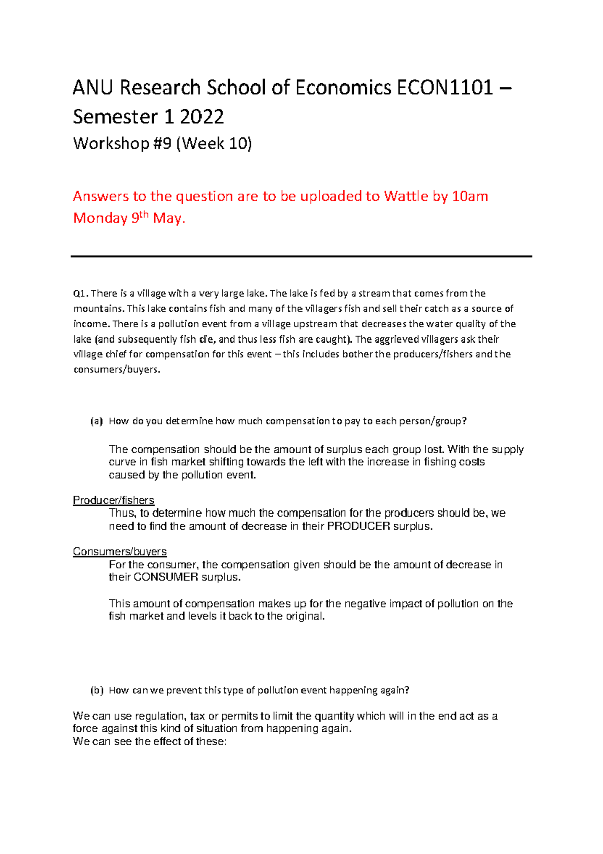 Workshop 9 Questions - 6382 - UC - Studocu